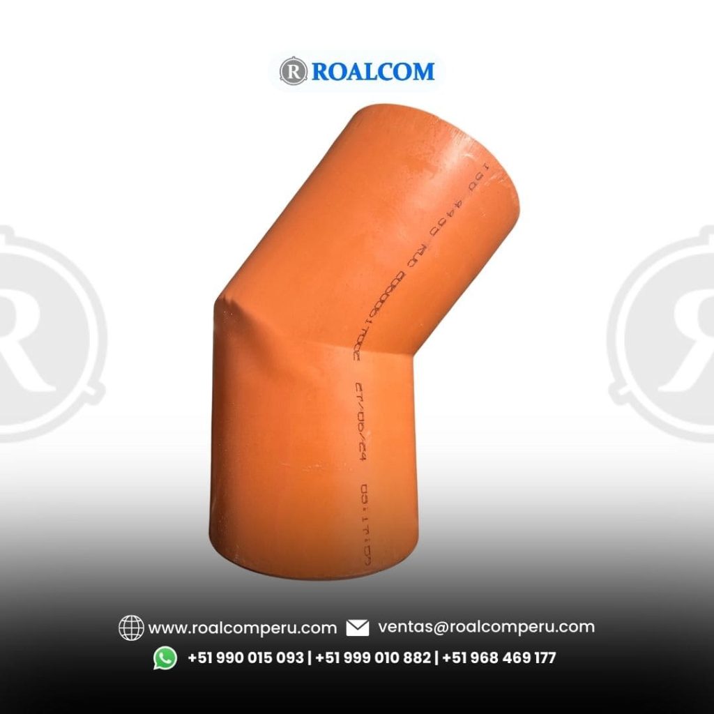 codo de 45 pvc alcantarillado sp transformado - Roalcom