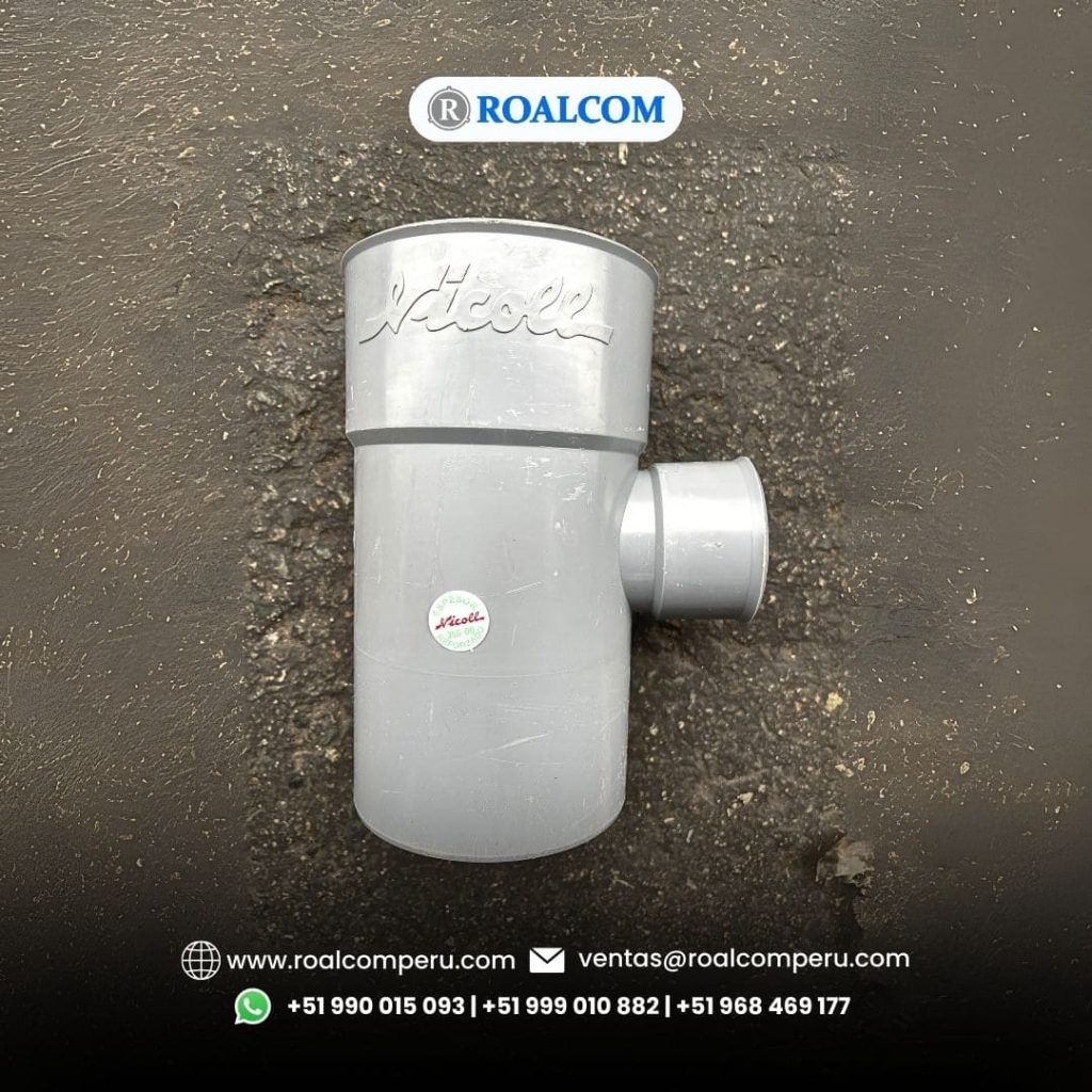 tee con reducción pvc desague - Roalcom