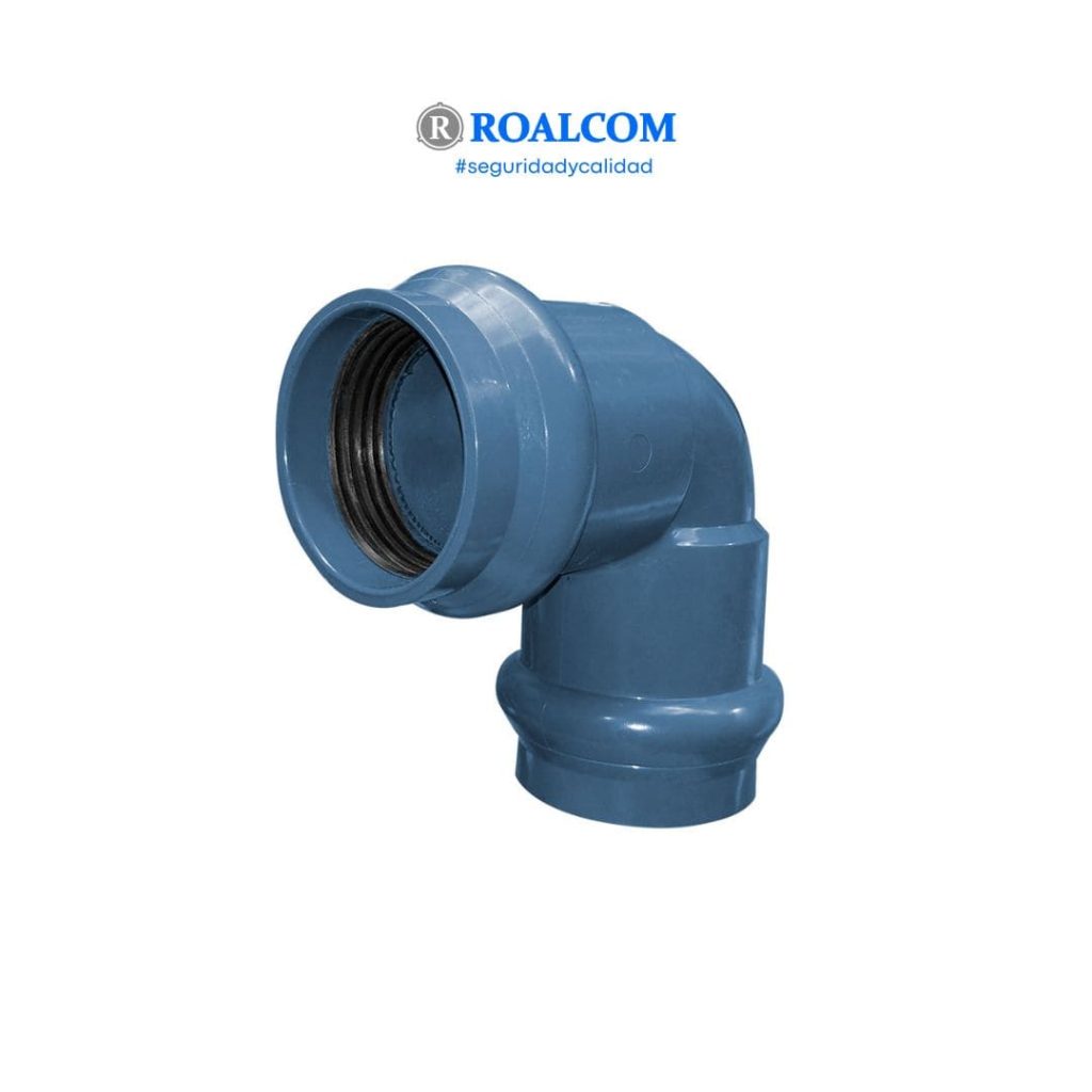 Codo 90° Inyectado UF PVC ERA - Roalcom