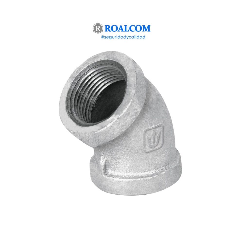 codo de 45° galvanizado - Roalcom